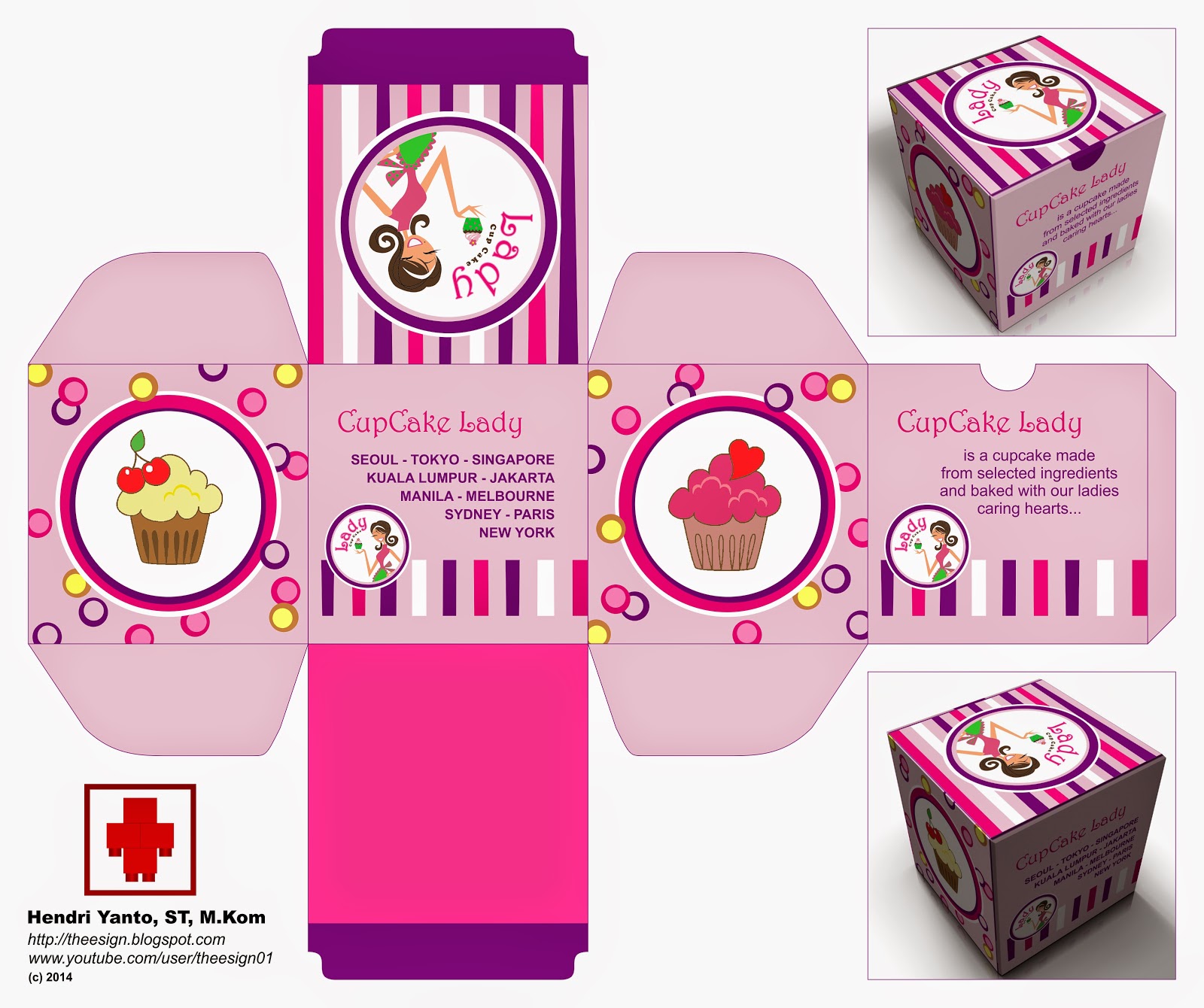 Galeri theeSign: Cup Cake Lady desain kotak