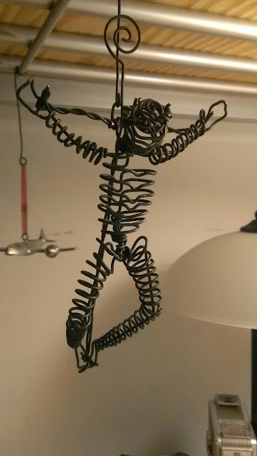 Moving Wire!: Jesus in wire, Crucifix in progress.