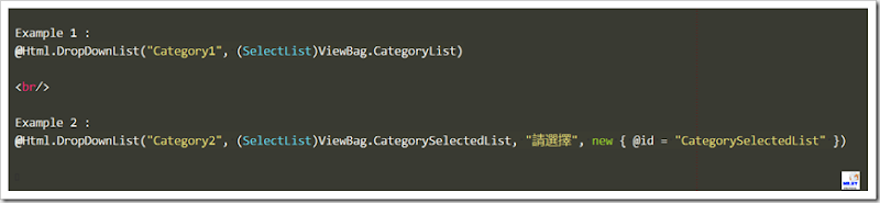 Mrkt 的程式學習筆記 當 Aspnet Mvc 的 Dropdownlist 遇到了 Viewdata Or Viewbag