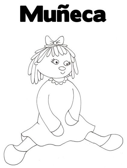 MUÑECAS DIBUJOS PARA COLOREAR