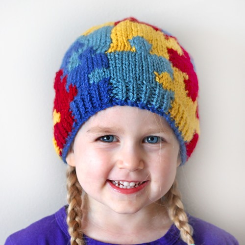Crocheting The Day Away Autism Awareness Puzzle Hat