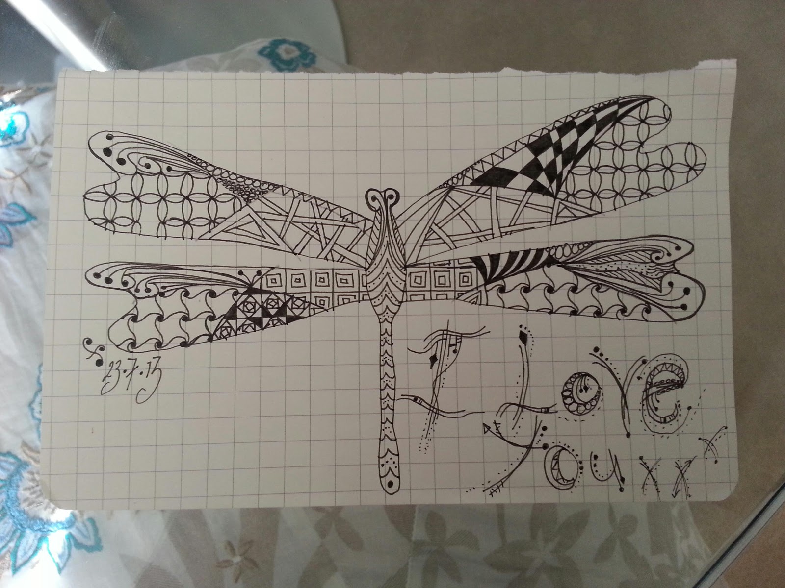 Machine Knitting and Zentangle Love: July 2013