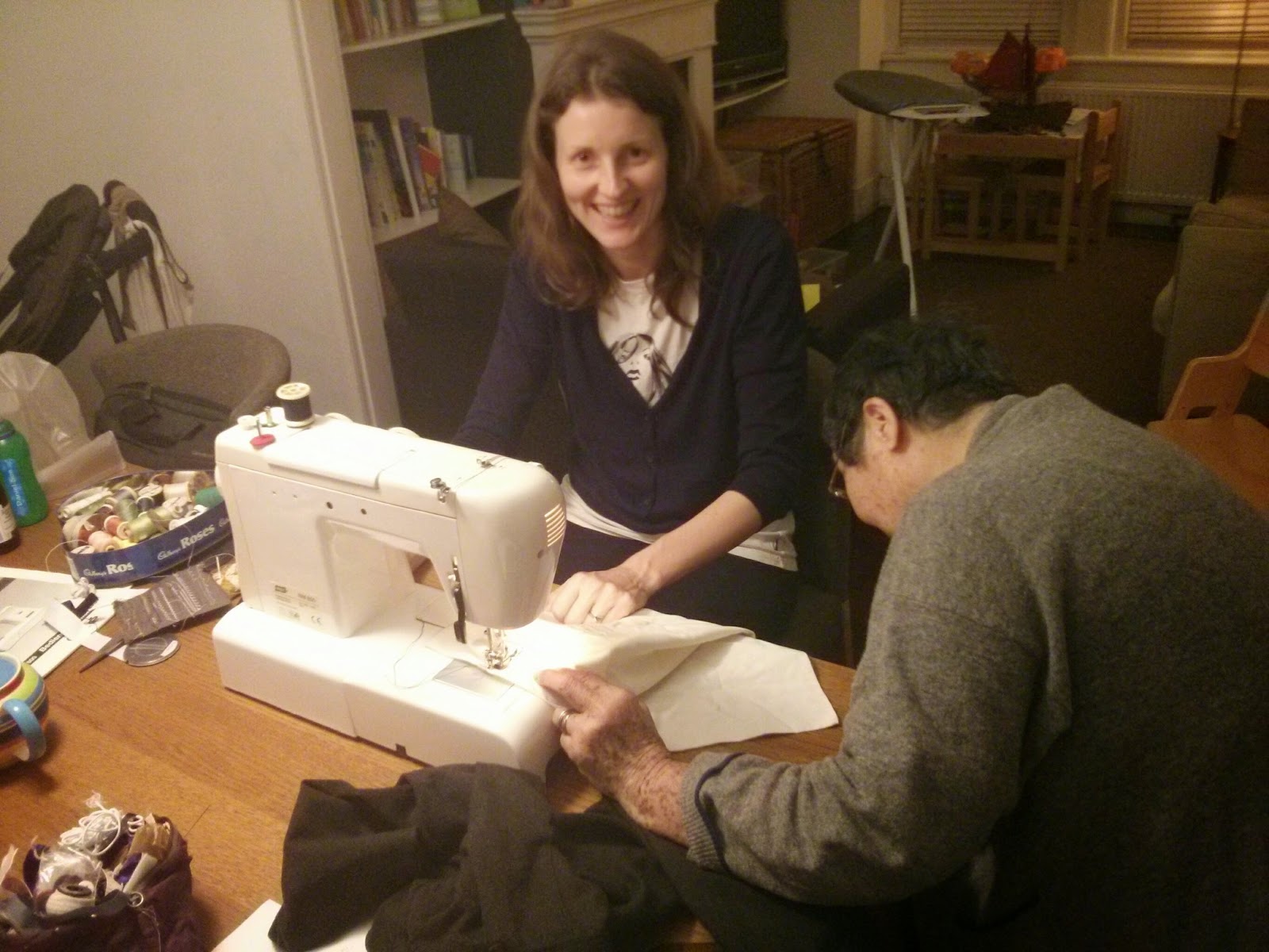 The DOSsier: Mum showing Sally the sewing machine