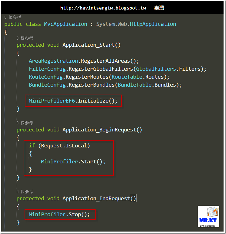 Mrkt 的程式學習筆記 Aspnet Mvc 5 Entity Framework 6 Miniprofiler 3