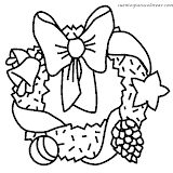 CORONAS DE NAVIDAD PARA COLOREAR