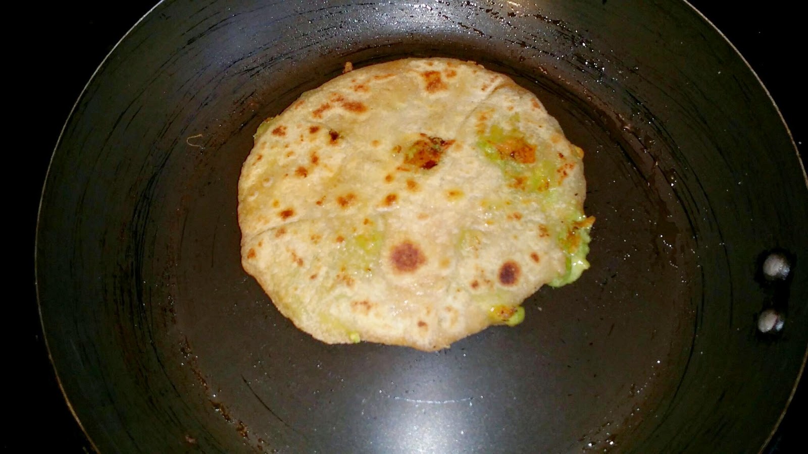 Peas Roti & Peas and cheese paratha