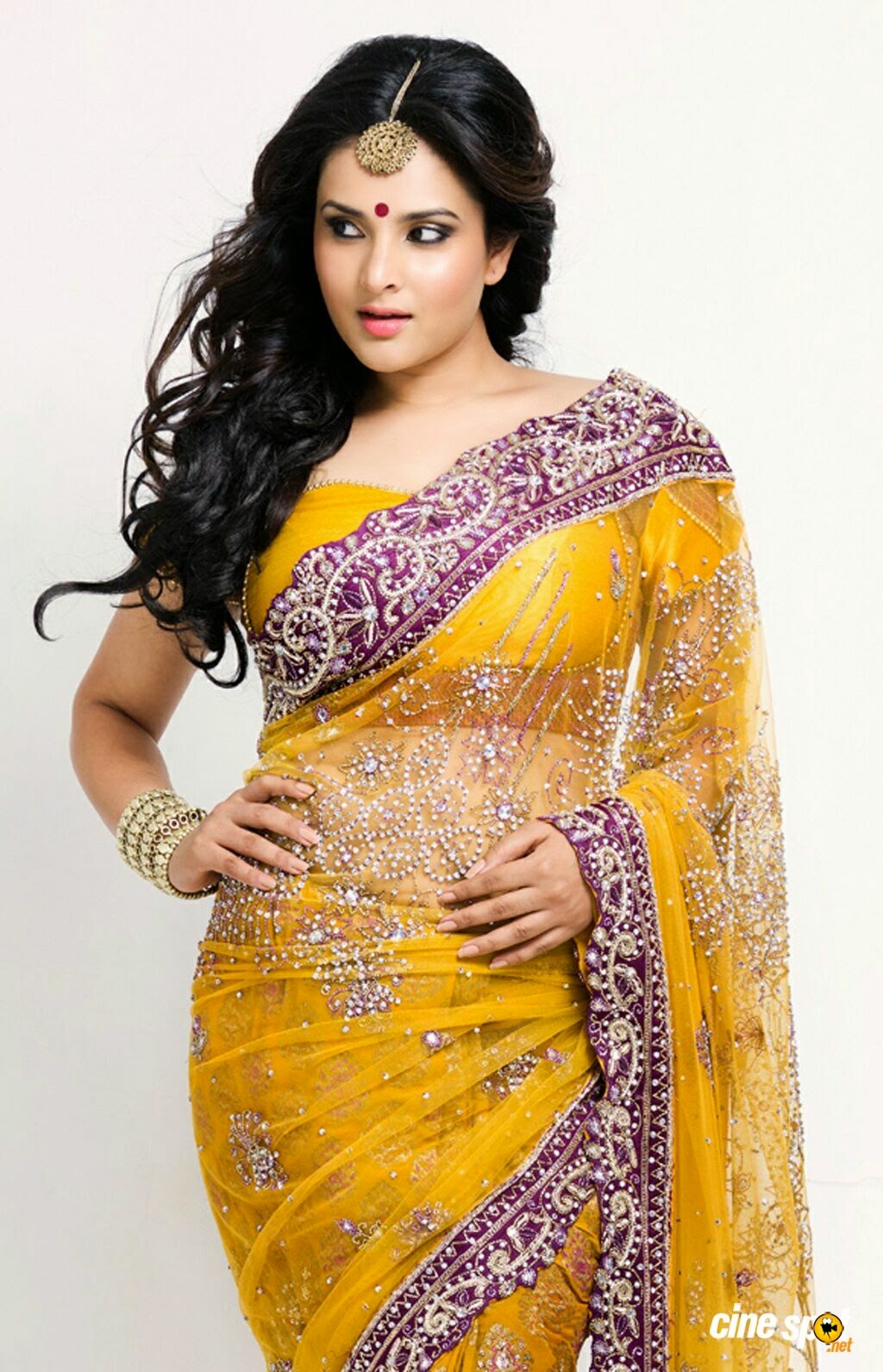 Divya Spandana Latest Photoshot In Saree - Kolaveri Di?