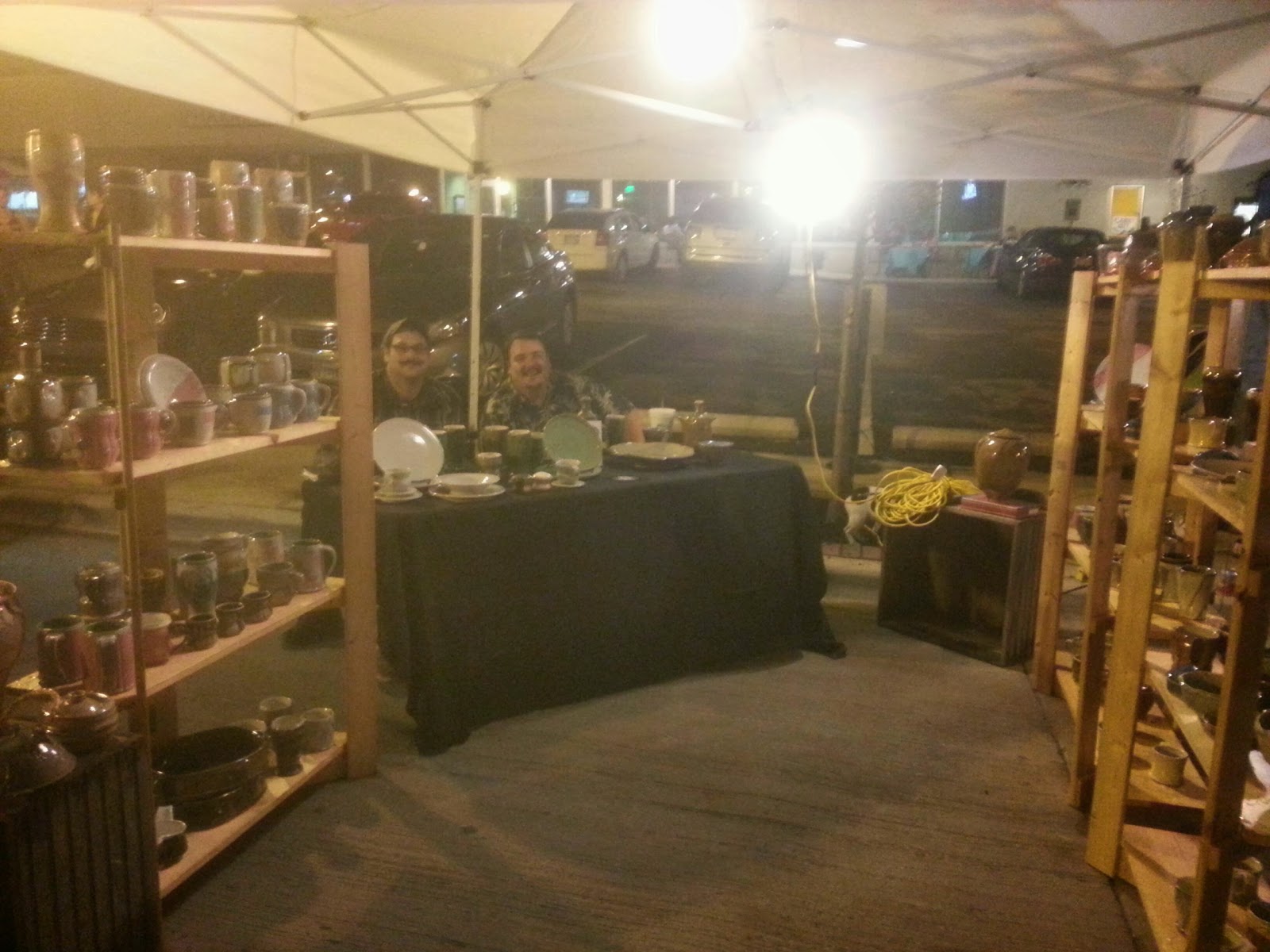 Nathan Portnoy The Mudbug Potter: Both shot from art goggle fort worth show