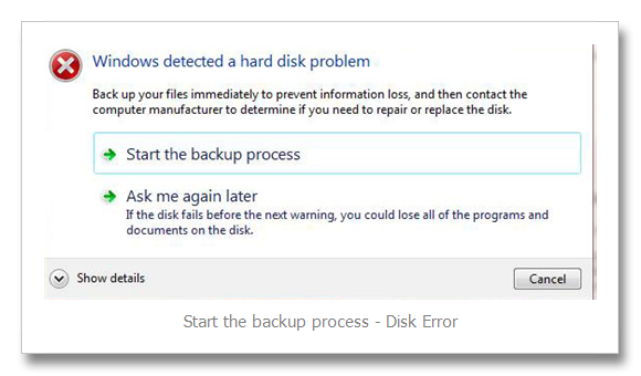 Indication of Hard Disk Drive Failure that Needed to Replace Immediately