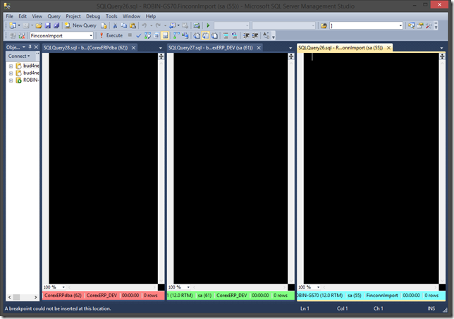 Using Custom Connection Colors in SSMS