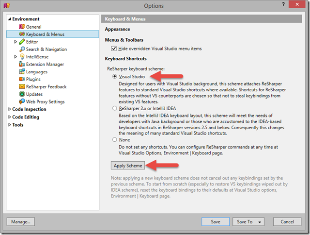 Resharper Keyboard Shortcuts Stopped Working ~
