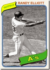 1980 Baseball Card Update: 1980 Oakland A’s (2nd): 83-79, 14GB