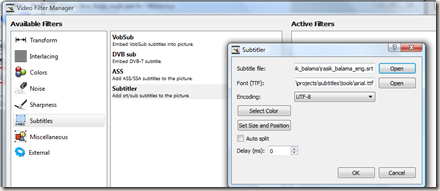 Creating Video Subtitles using Subtitle Workshop and Avidemux
