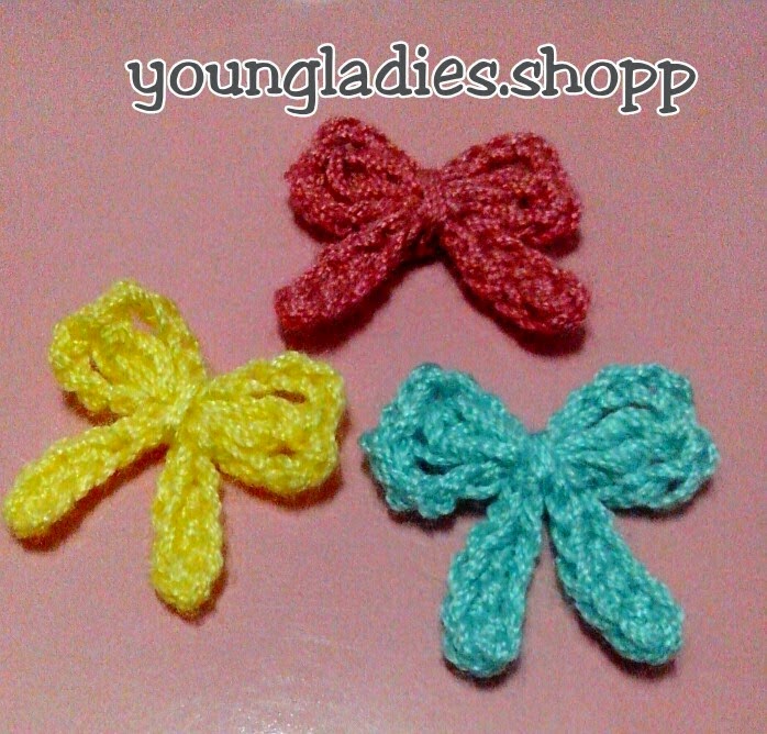 youngladieshome: Crocheted Mini Bow Pattern