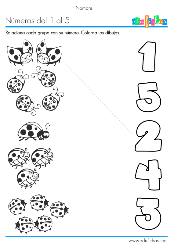 Huellas Educación Especial: Los números del 1 al 5