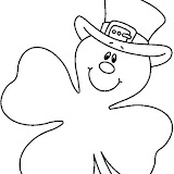 TREBOL DIBUJOS PARA COLOREAR