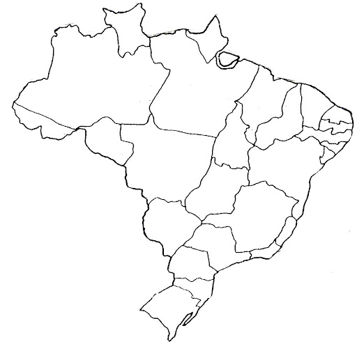 Mapa del brasil para colorear - Imagui