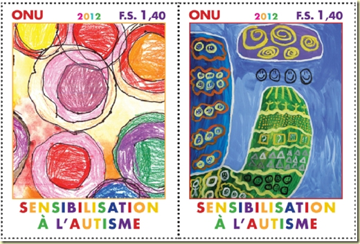 Rainbow Stamp Club: Stamps on Autism Awareness by UNPA…