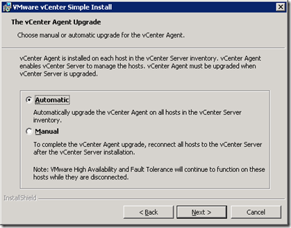 Information Technologies: Upgrade vSphere 4.1 to 5.1 – vCenter Upgrade