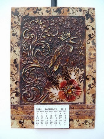 Country View Crafts' Projects: Metallic 3D embossed calendar