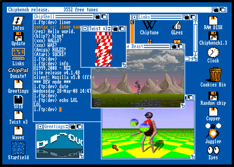 Amiga Workbench Emulator by Christophe Résigné | Experiments with Google