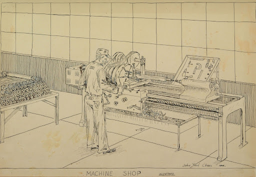 Drawing, Machine Shop - By John Paul Chase — Google Arts & Culture