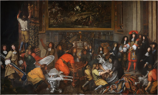 Louis XIV visiting the Gobelins Manufactory - Simon Renard de Saint ...