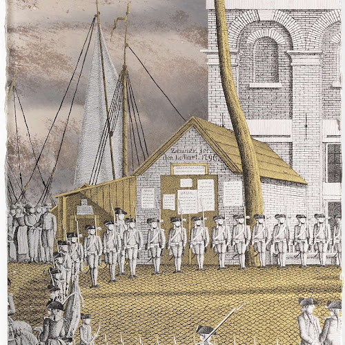 Cadetten aangetreden voor het gebouw 'Het Zeerecht' aan de ...