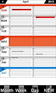 One line schedule – A schedule book.Can enter one line.All day,AM,PM ...