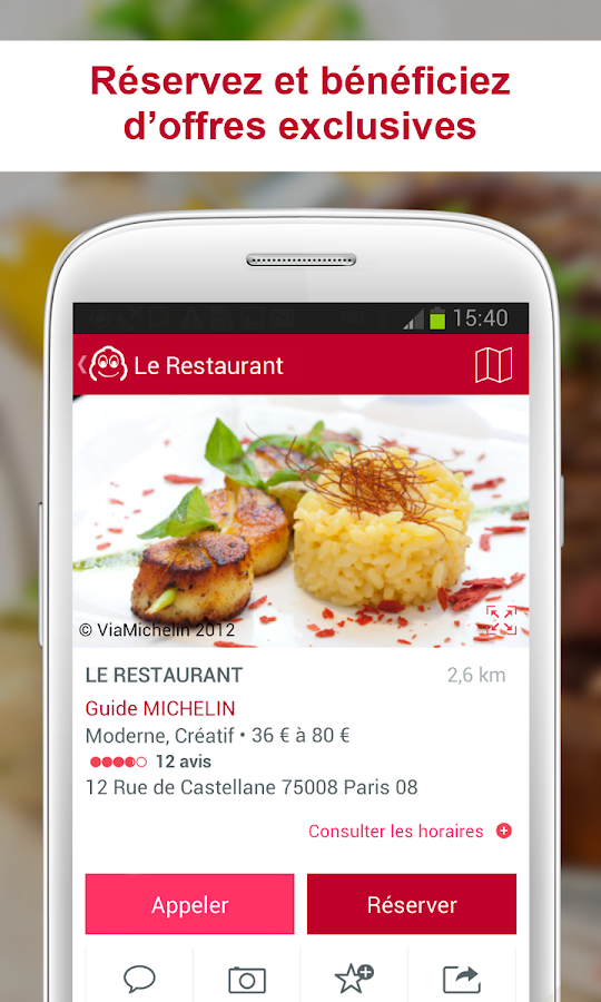 MICHELIN Restaurants – Applications Android sur Google Play