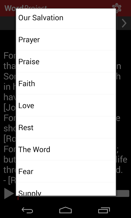 WORDPROJECT AUDIO BIBLE - Android Apps on Google Play