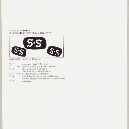 Informatiebord over Svante Stridbeck, c. 1976 - c. 1977 - Rijksmuseum