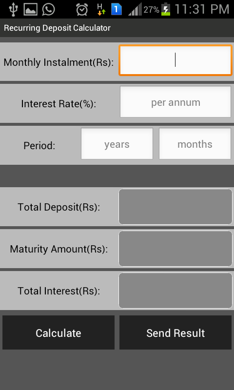 Skatt utleie: Recurring deposit calculator
