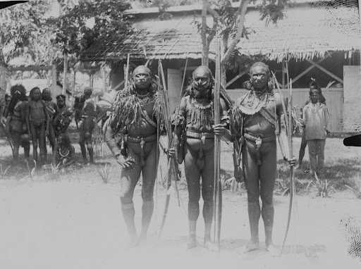 Portrait of three Marind Papuan men from Borim - J.P. Mulders — Google ...