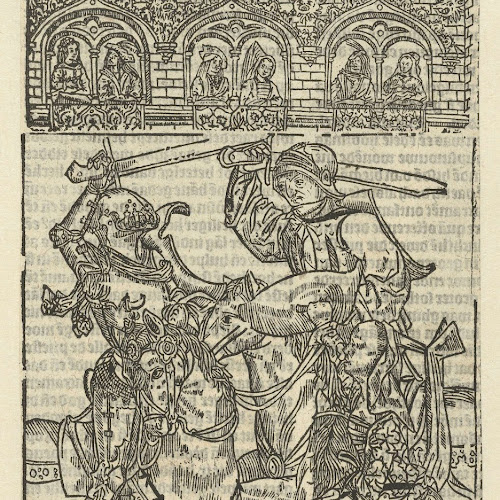 Gevecht tussen twee ridders te paard, anonymous, 1530 - Rijksmuseum