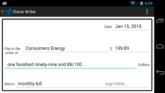 Check Writer - Android Apps on Google Play