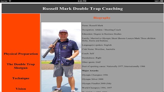 Russell Mark Double Trap Coach – Clay Shooting, Double Trap, Olympic ...