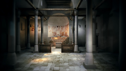 Cathedral of Paulos, sanctuary. Faras Cathedral 3D reconstruction ...