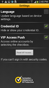 VIP Access - Google Play の Android アプリ