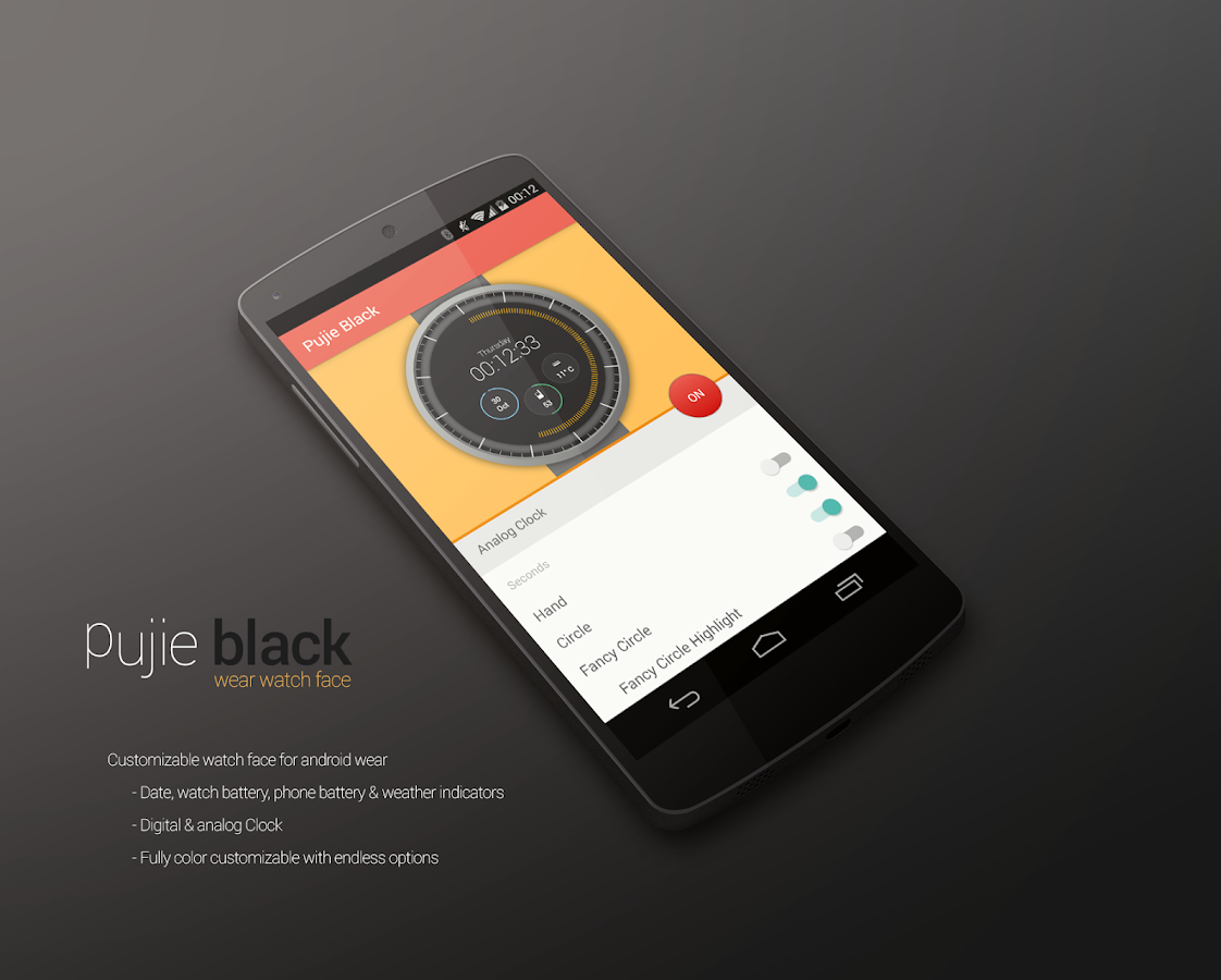 Pujie Black - Wear Watch Face - Android Apps on Google Play