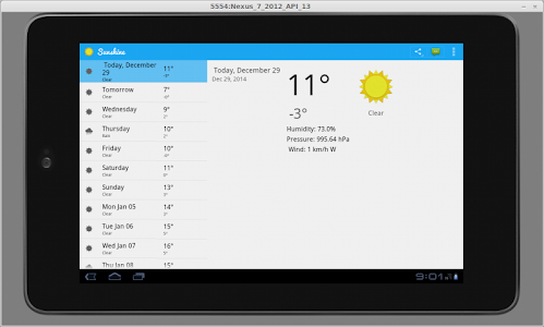 Sunshine – Weather forecast using API from openweathermap.org – Android ...