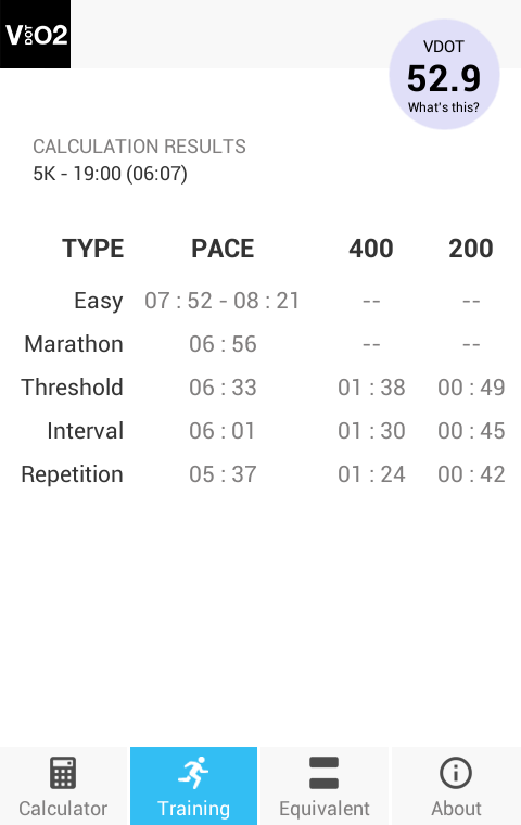 VDOT Running Calculator - Android Apps on Google Play