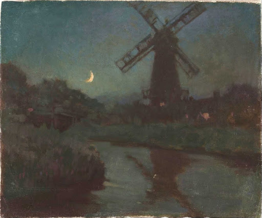 Windmill by Moonlight - Walter Dexter — Google Arts & Culture