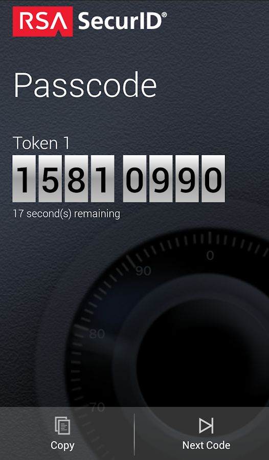 RSA SecurID Software Token - screenshot