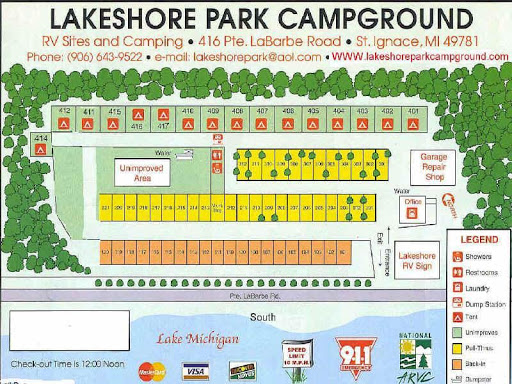 Lakeshore Park Campground | BookYourSite
