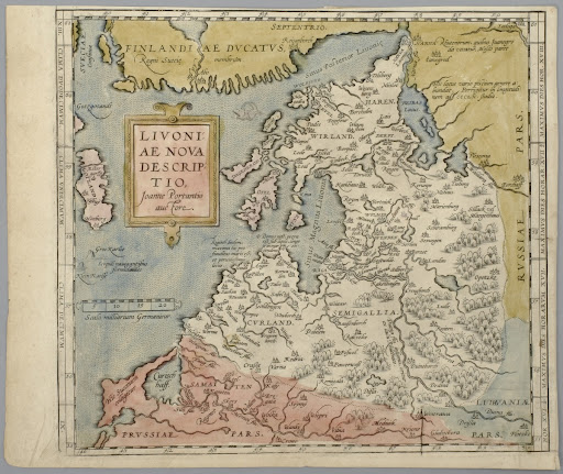 The oldest map of Livonia - Johannes Portantius — Google Arts & Culture