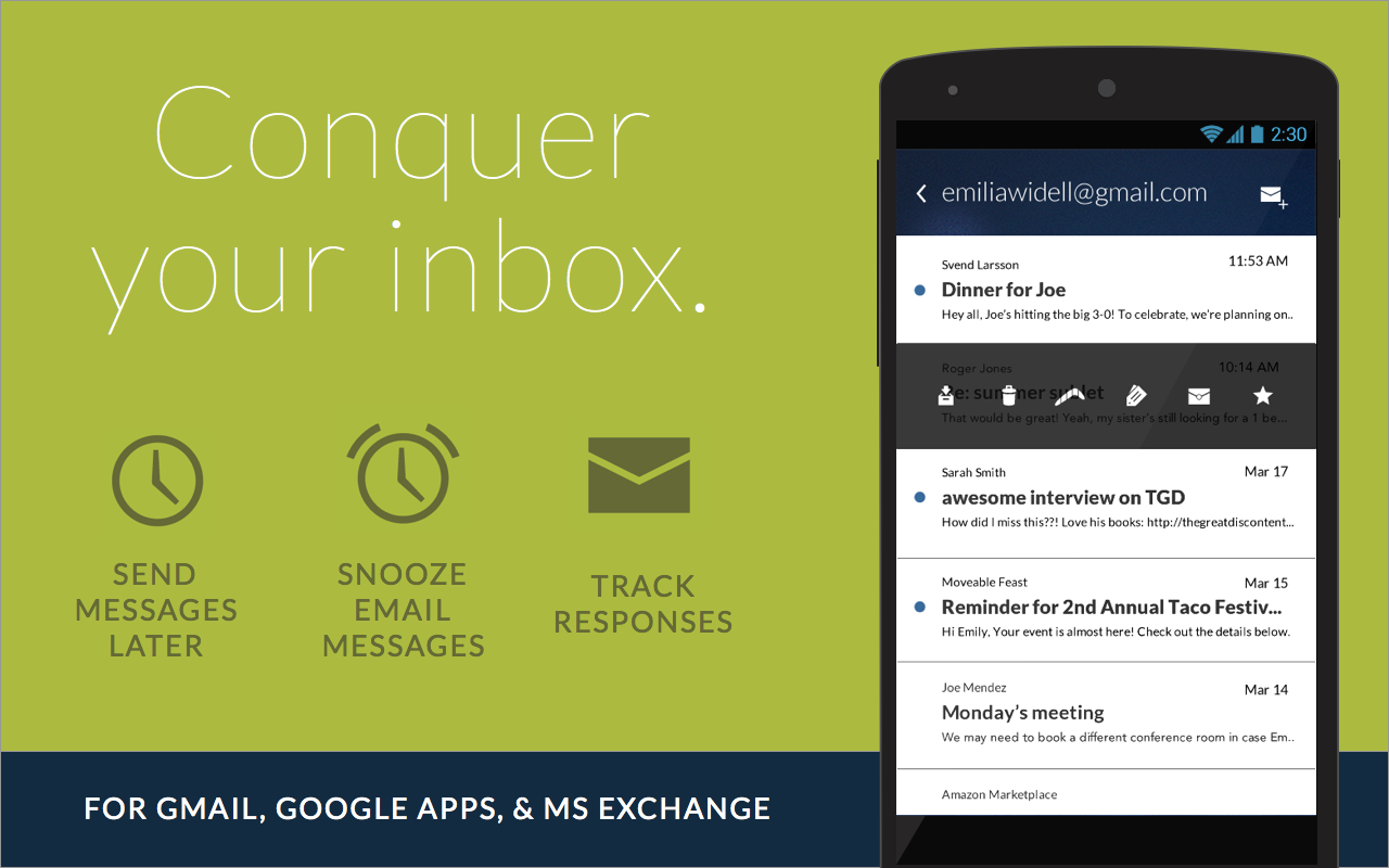 Email App for Gmail & Exchange - Google Play'de Android Uygulamaları