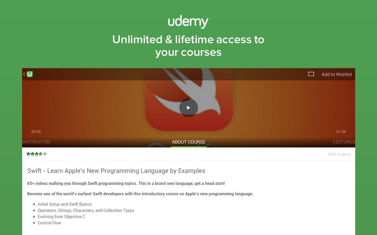 Udemy: Courses and Tutorials - App Android su Google Play