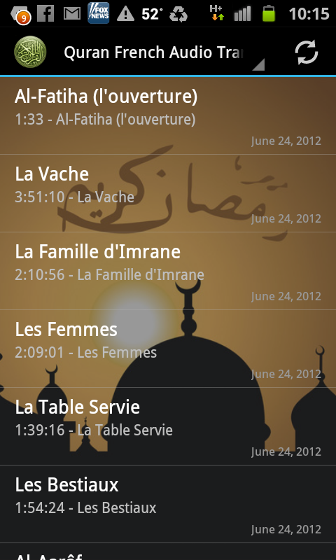 Coran MP3 en Arabe et Francais – Applications Android sur Google Play