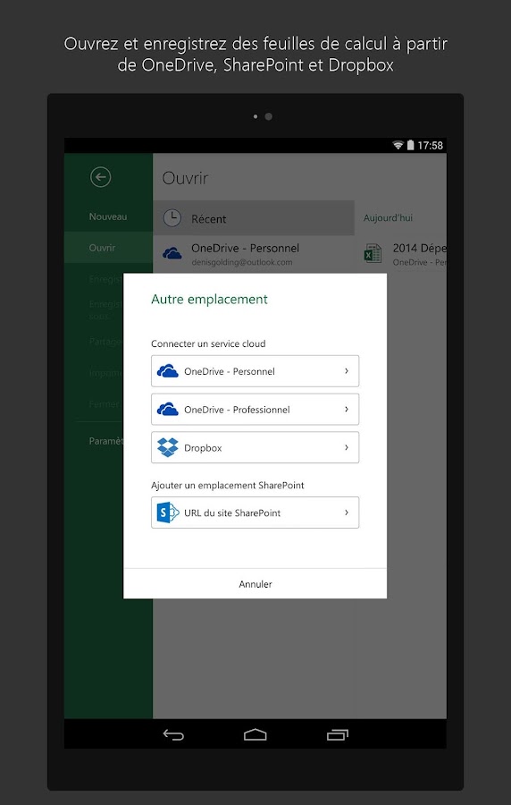 Microsoft Excel – Applications Android sur Google Play